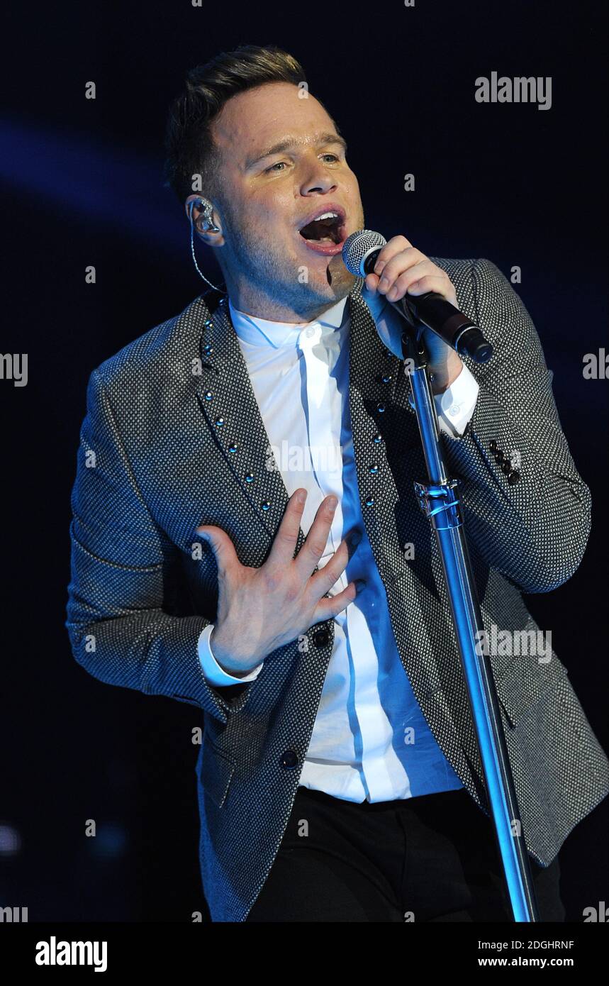Olly Murs performing on stage during the 2013 Capital FM Jingle Bell ...