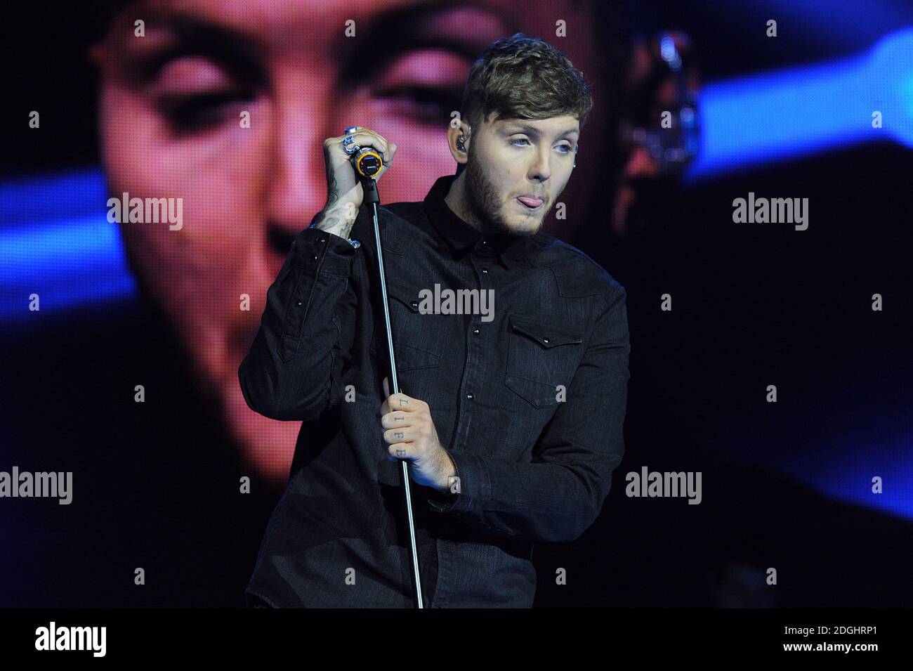 James Arthur performing on stage during the 2013 Capital FM Jingle Bell ...