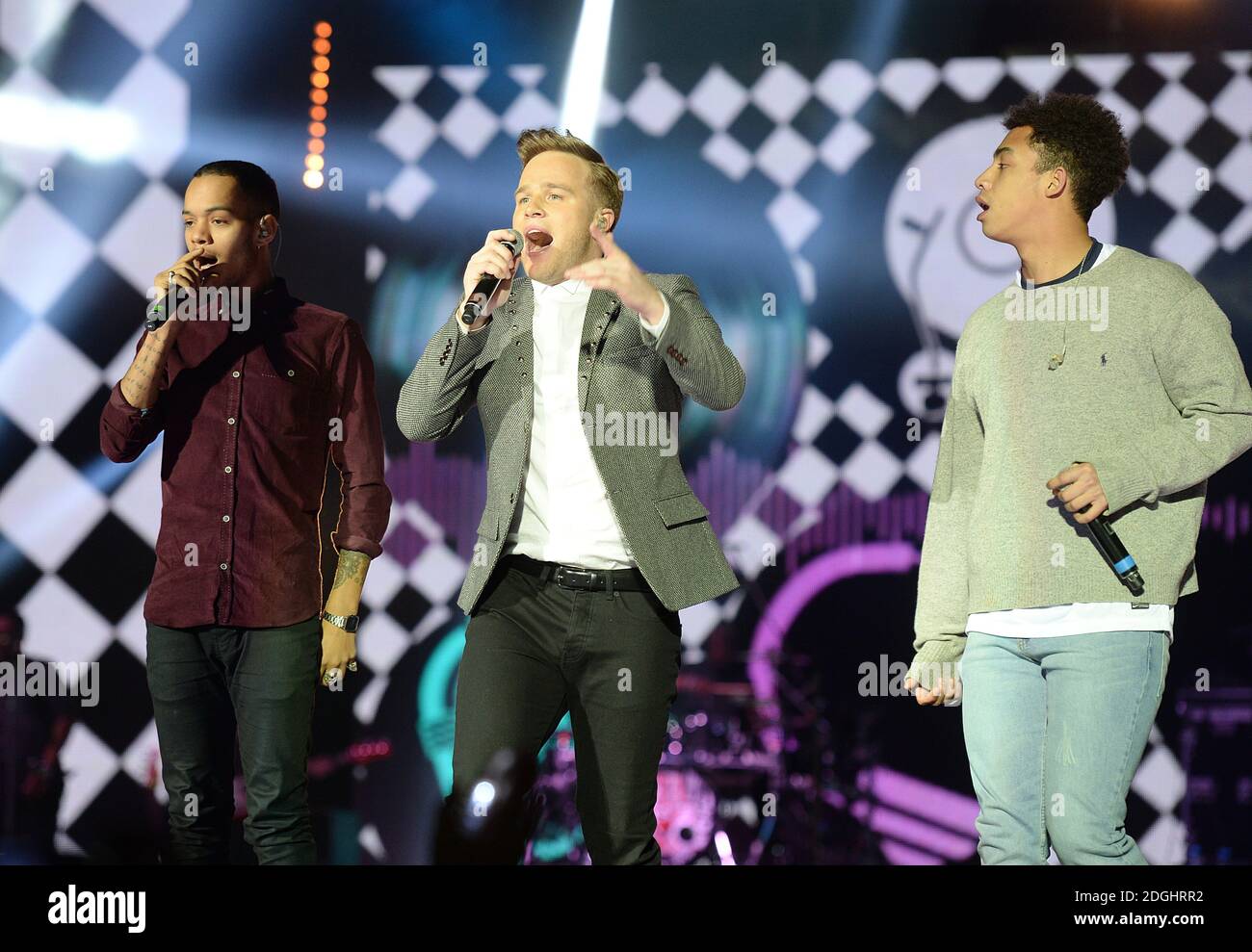 Olly Murs and Rizzle Kicks performing on stage during the 2013 Capital ...