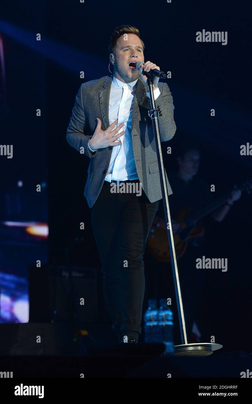 Olly Murs performing on stage during the 2013 Capital FM Jingle Bell ...