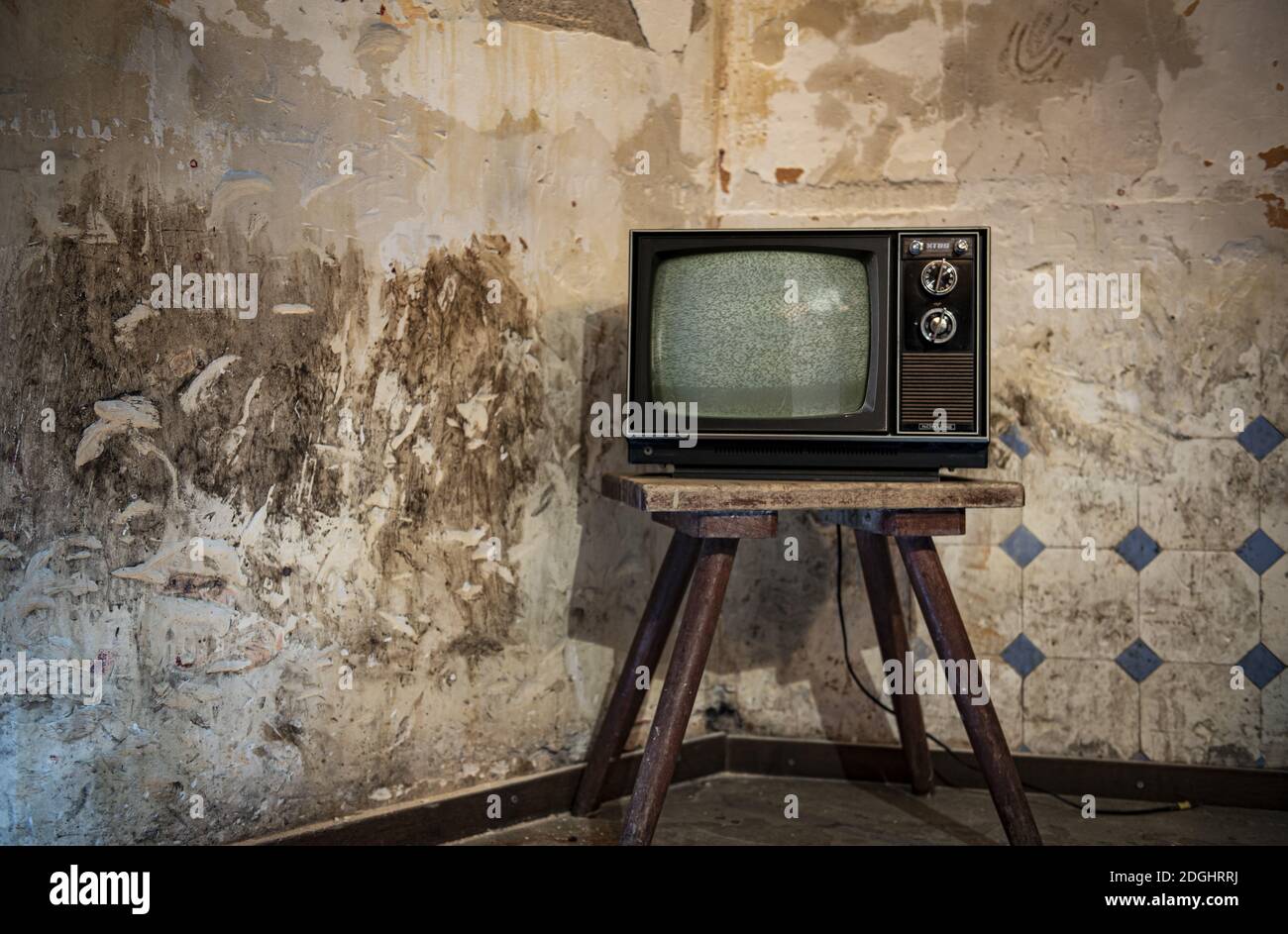 Vintage 70s Televison Stock Photo - Alamy