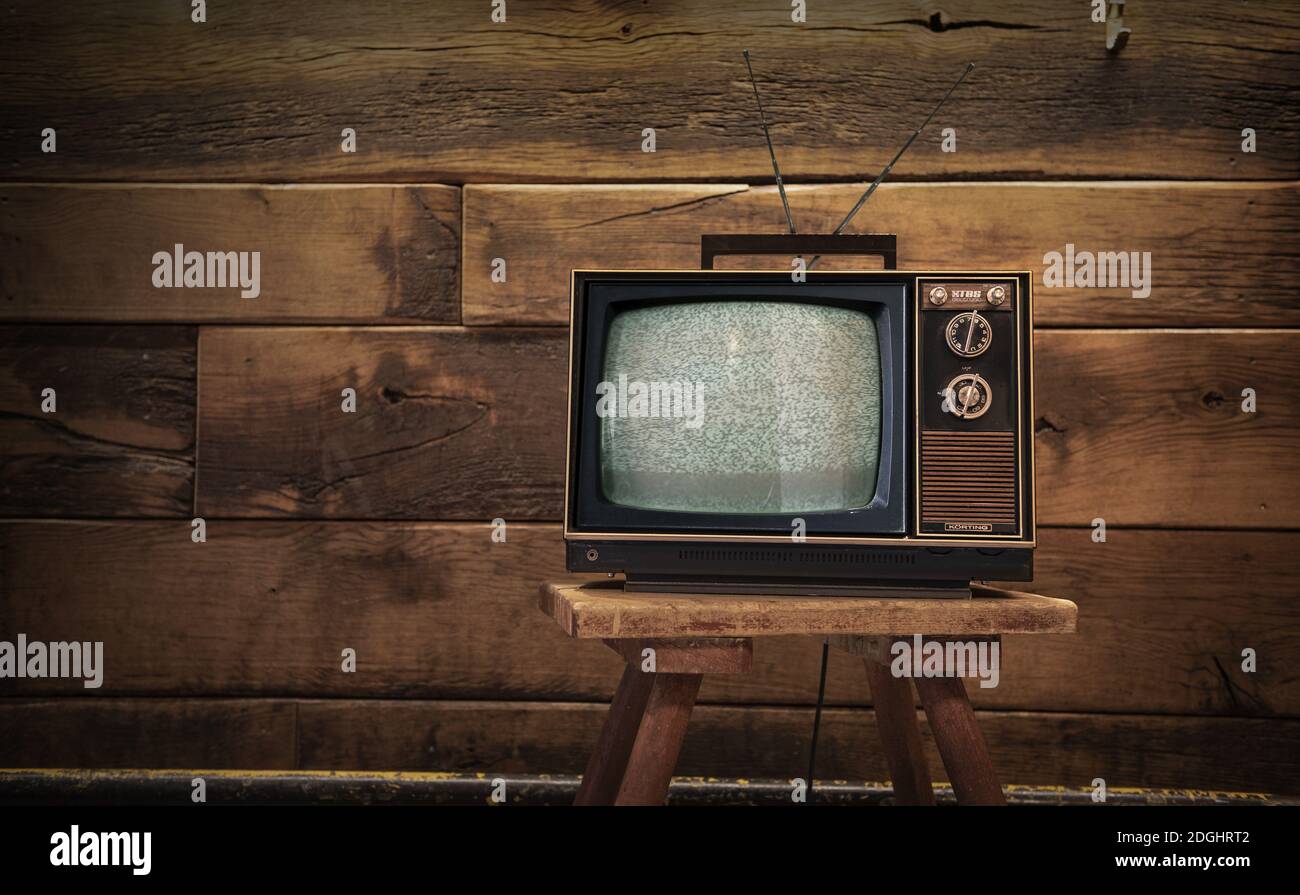 Vintage 70s Televison Stock Photo - Alamy