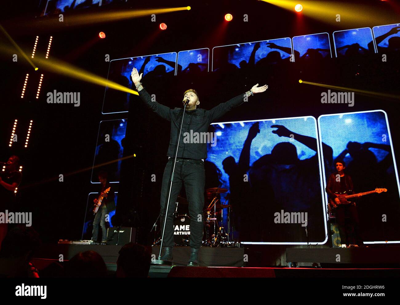 James Arthur performing on stage during the 2013 Capital FM Jingle Bell ...