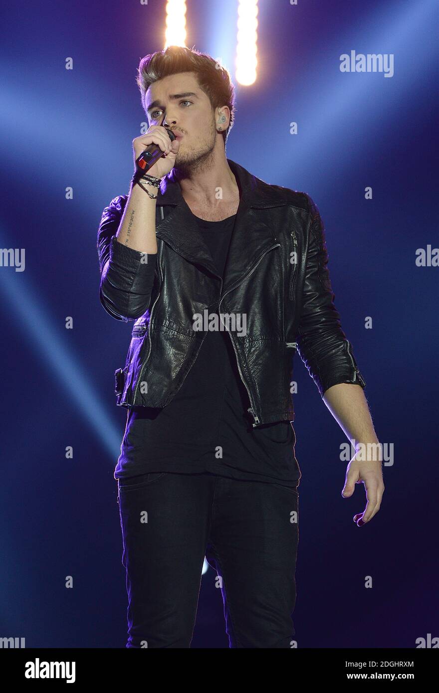 Josh Cuthbert of Union J performing on stage during the 2013 Capital FM ...