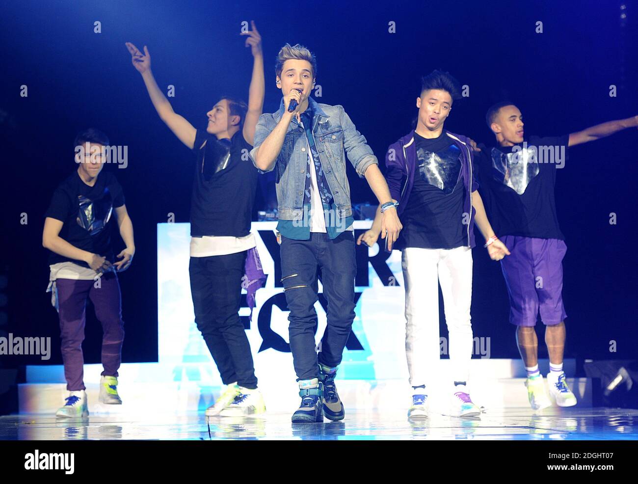 Elyar Fox performing on stage during the 2013 Capital FM Jingle Bell ...