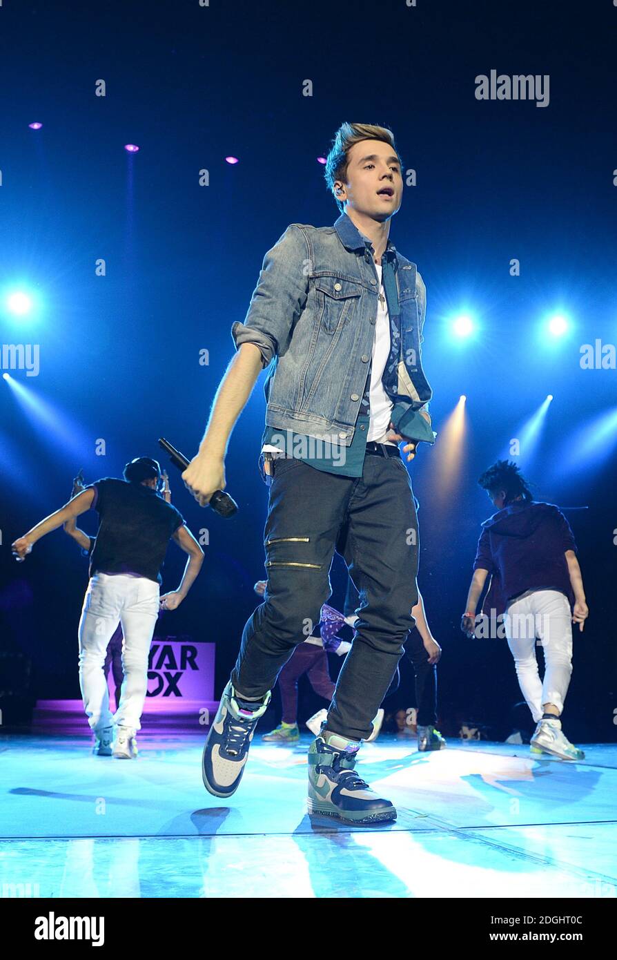 Elyar Fox performing on stage during the 2013 Capital FM Jingle Bell ...