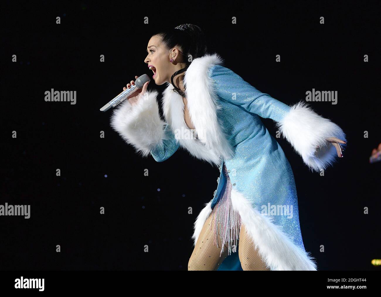 Katy Perry performing on stage during the 2013 Capital FM Jingle Bell ...