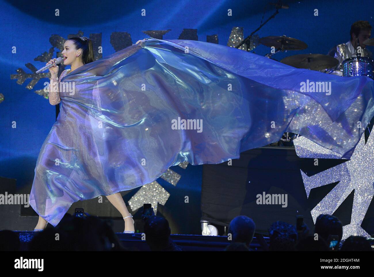Katy Perry performing on stage during the 2013 Capital FM Jingle Bell ...