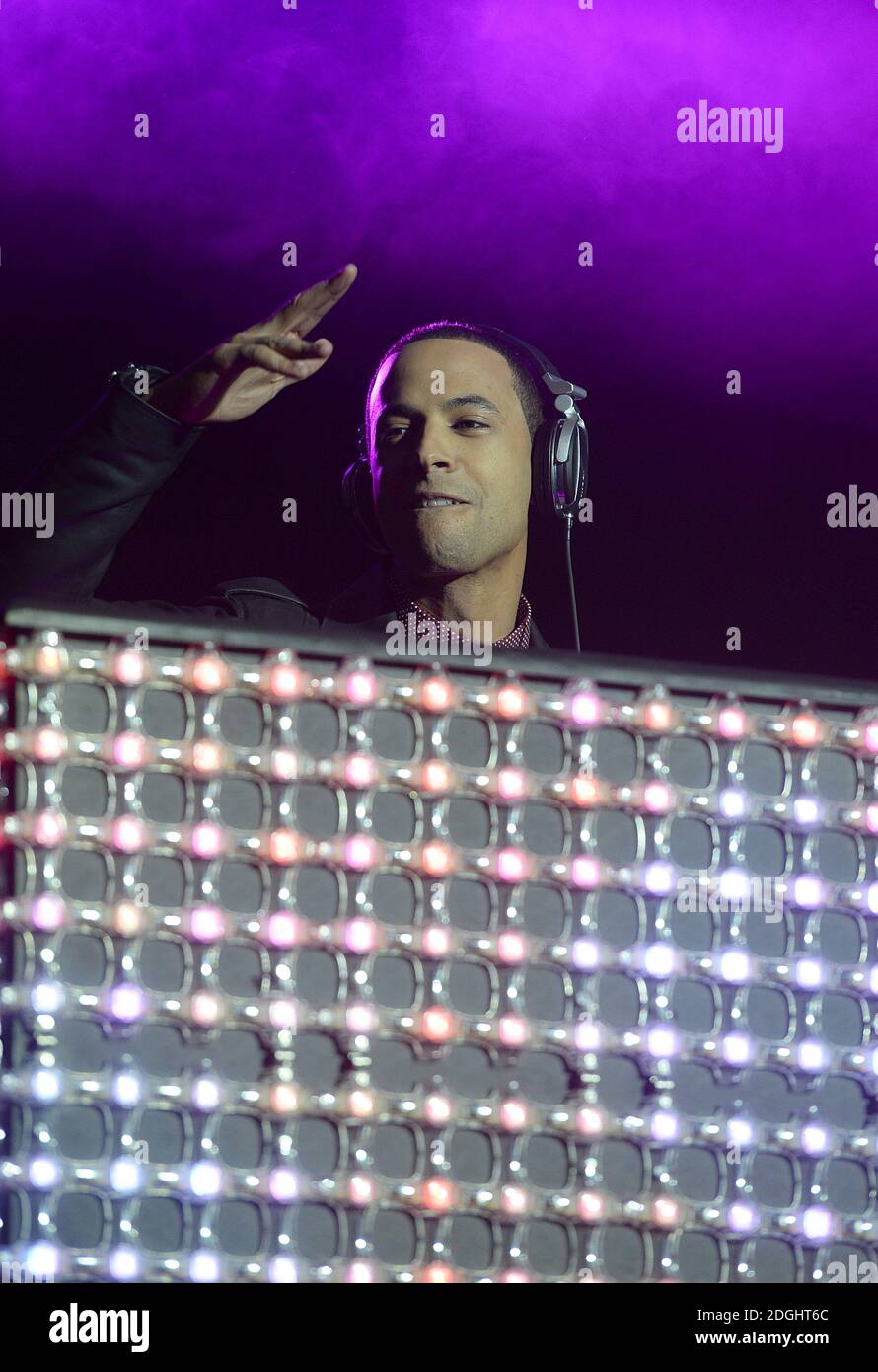 Marvin Humes performing on stage during the 2013 Capital FM Jingle Bell ...