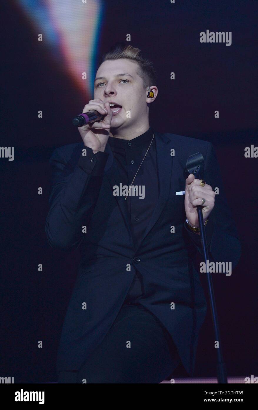 John Newman performing on stage during the 2013 Capital FM Jingle Bell ...