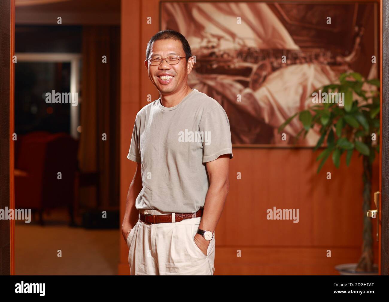 --File--In this unlocated photo, Zhong Shanshan, Chairman of Nongfu ...