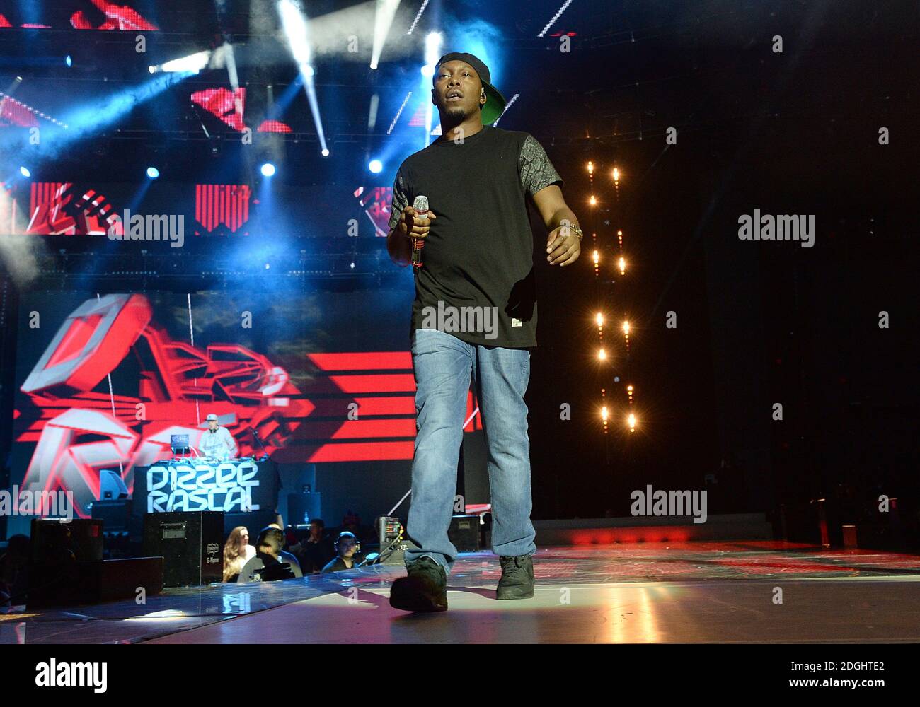 Dizzee Rascal performing on stage during the 2013 Capital FM Jingle ...