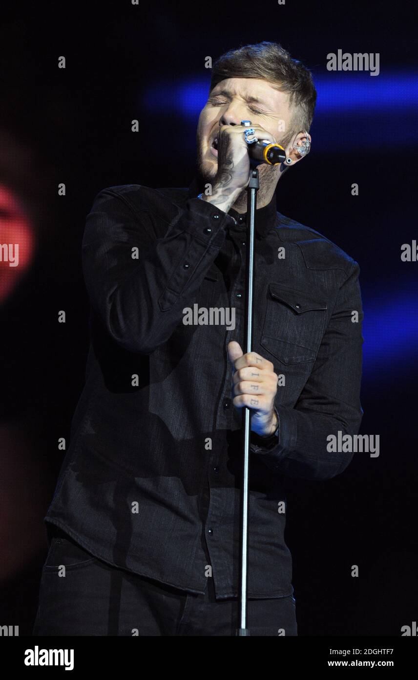 James Arthur performing on stage during the 2013 Capital FM Jingle Bell ...