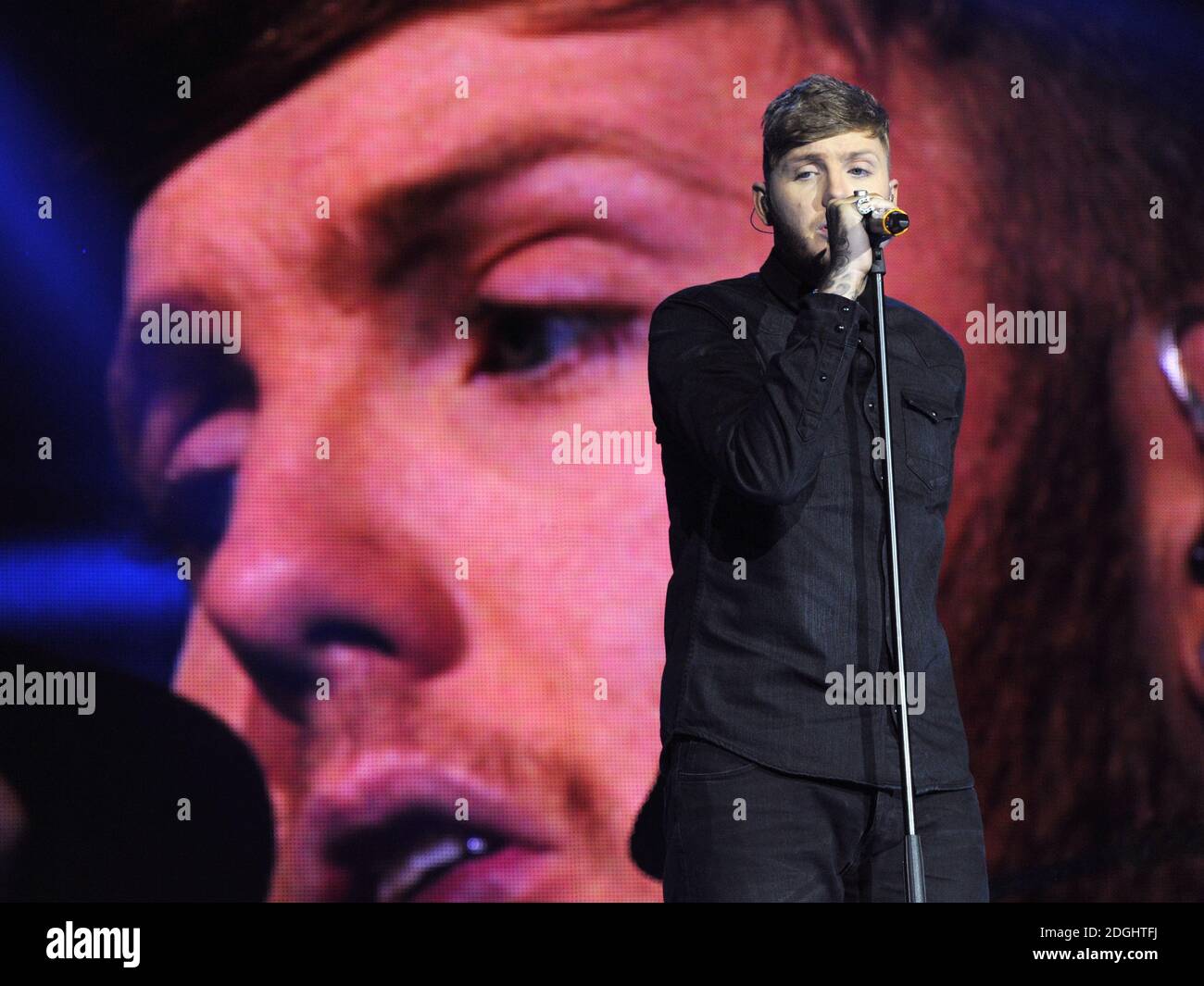 James Arthur performing on stage during the 2013 Capital FM Jingle Bell ...