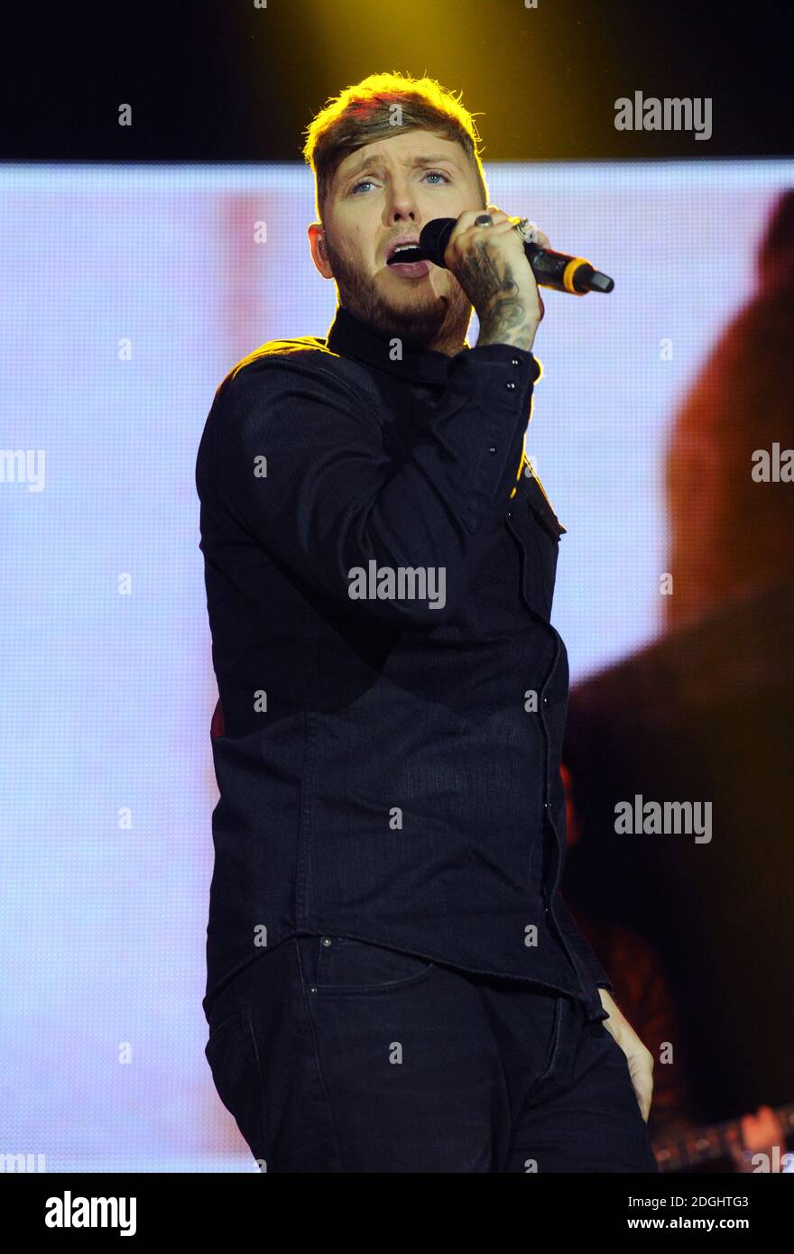 James Arthur performing on stage during the 2013 Capital FM Jingle Bell ...