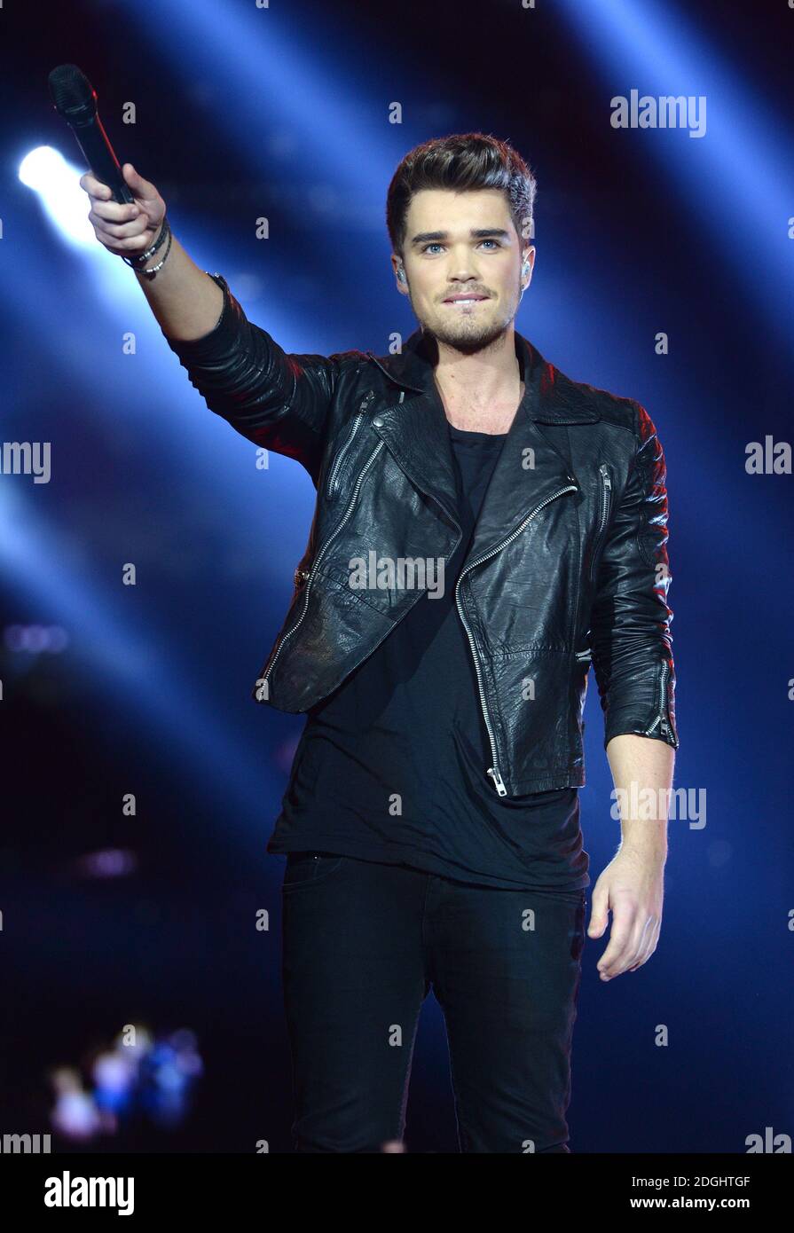 Josh Cuthbert of Union J performing on stage during the 2013 Capital FM ...
