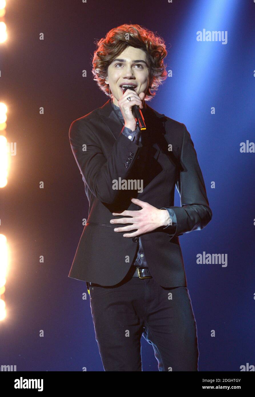 George Shelley of Union J performing on stage during the 2013 Capital ...