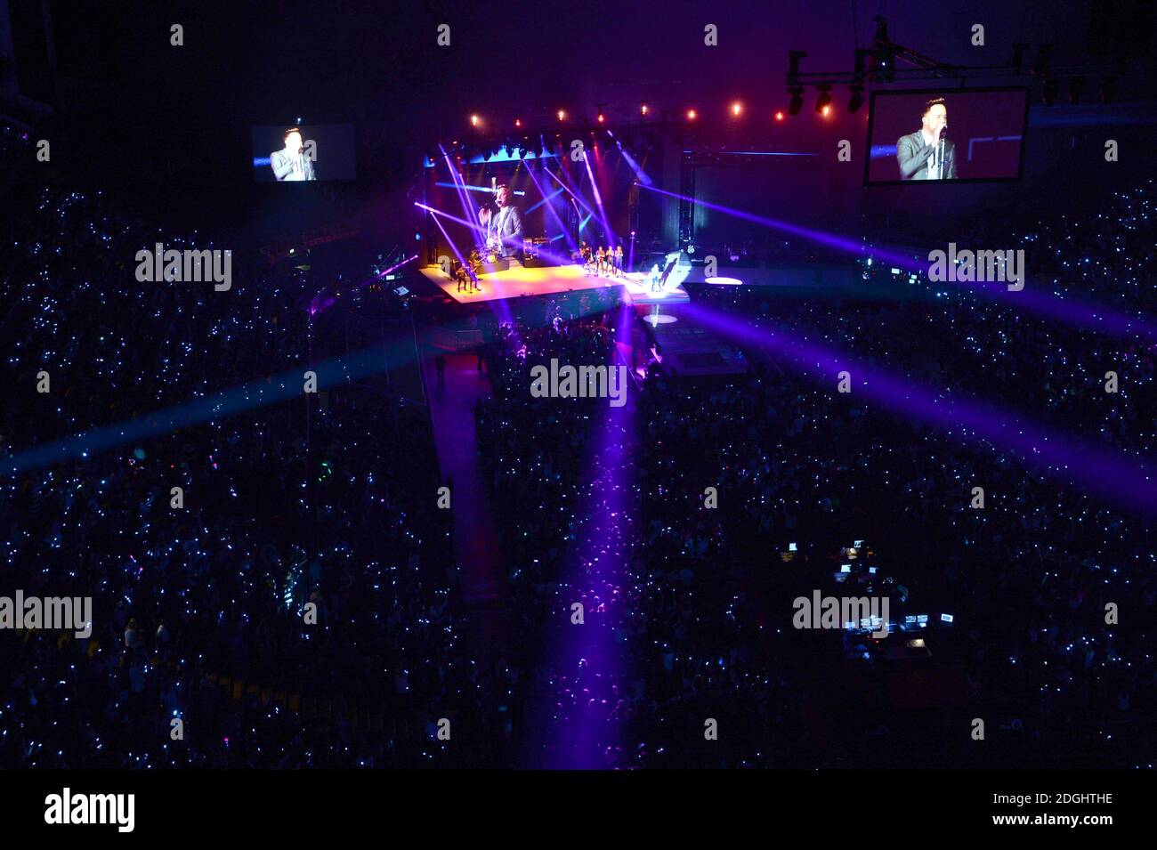 Olly Murs performing on stage during the 2013 Capital FM Jingle Bell ...