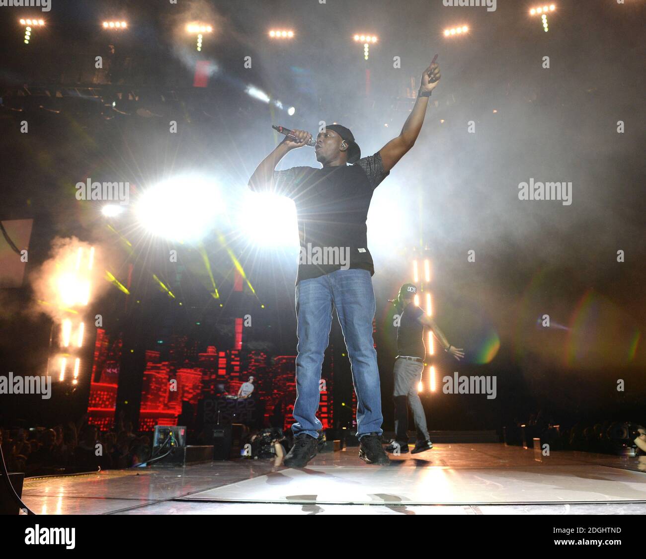 Dizzee Rascal performing on stage during the 2013 Capital FM Jingle ...