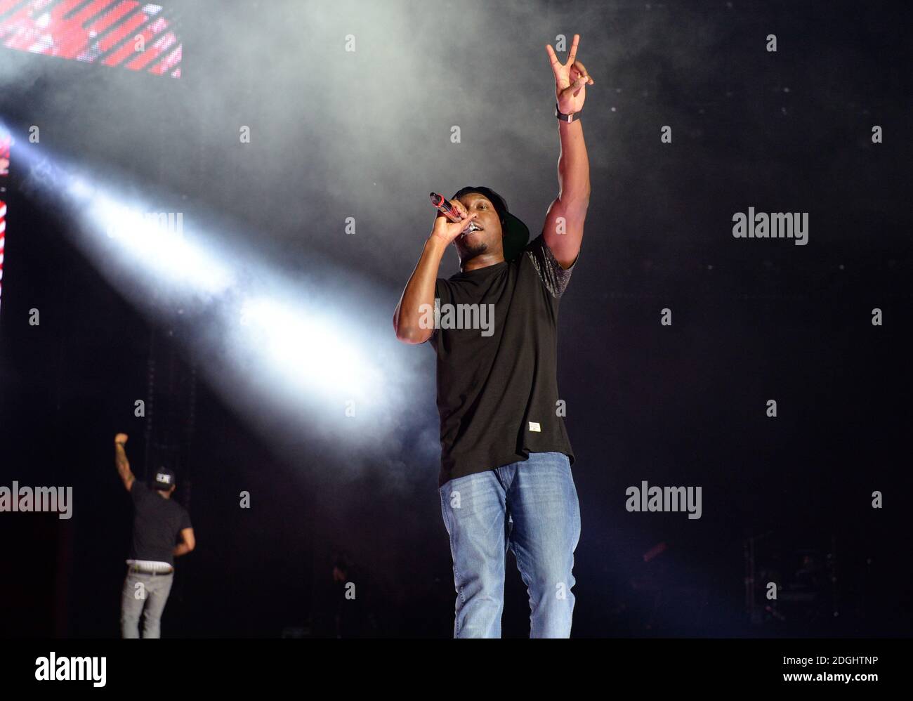 Dizzee Rascal performing on stage during the 2013 Capital FM Jingle Bell Ball at the O2 Arena ...