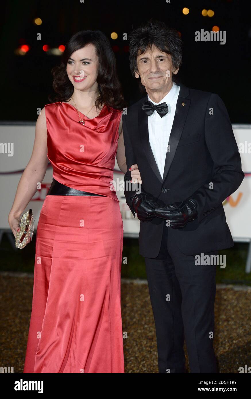 Ronnie Wood and Sally Humphreys arriving at the Sun Military Awards ...