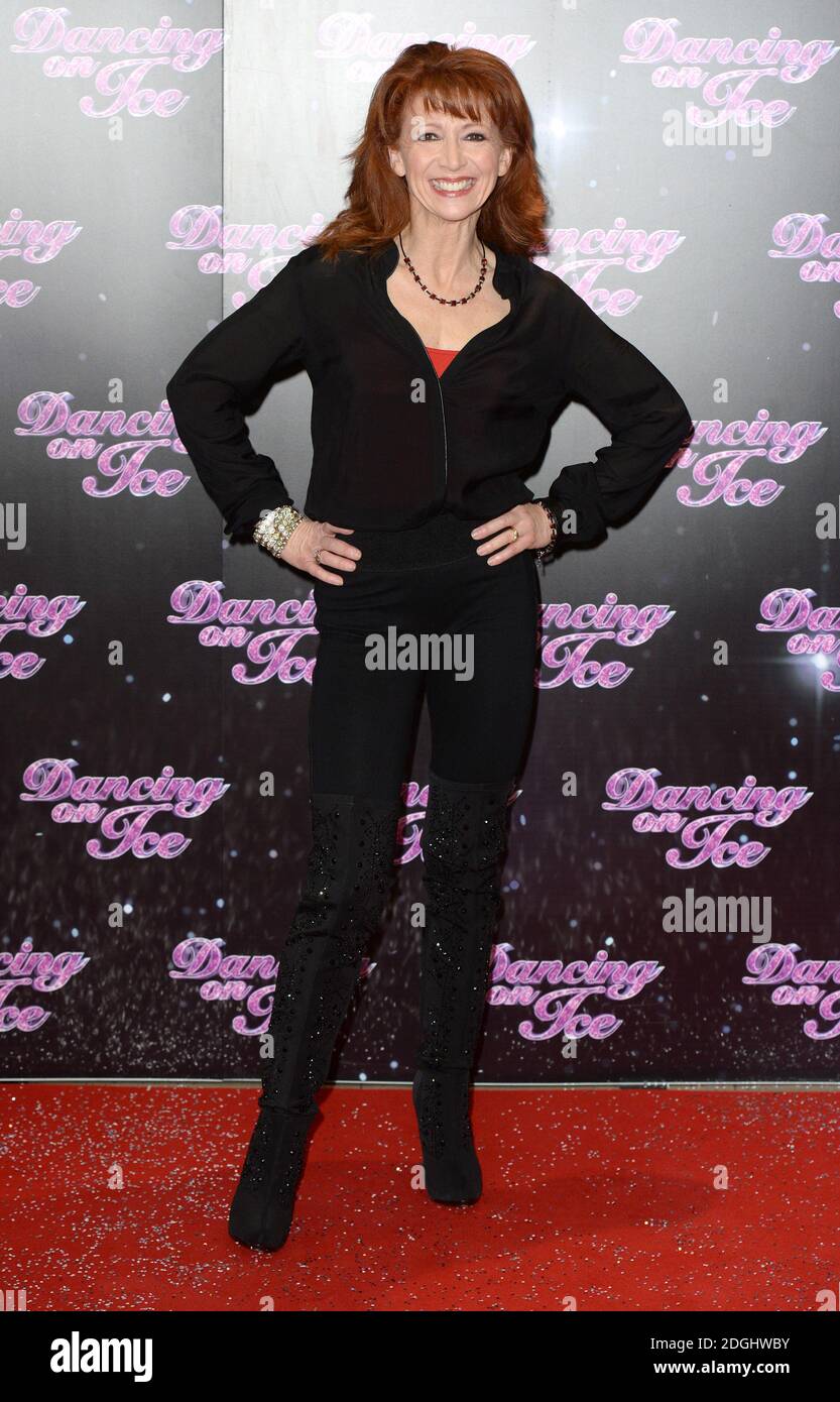 Bonnie Langford arriving at the Dancing on Ice 2014 launch event ...