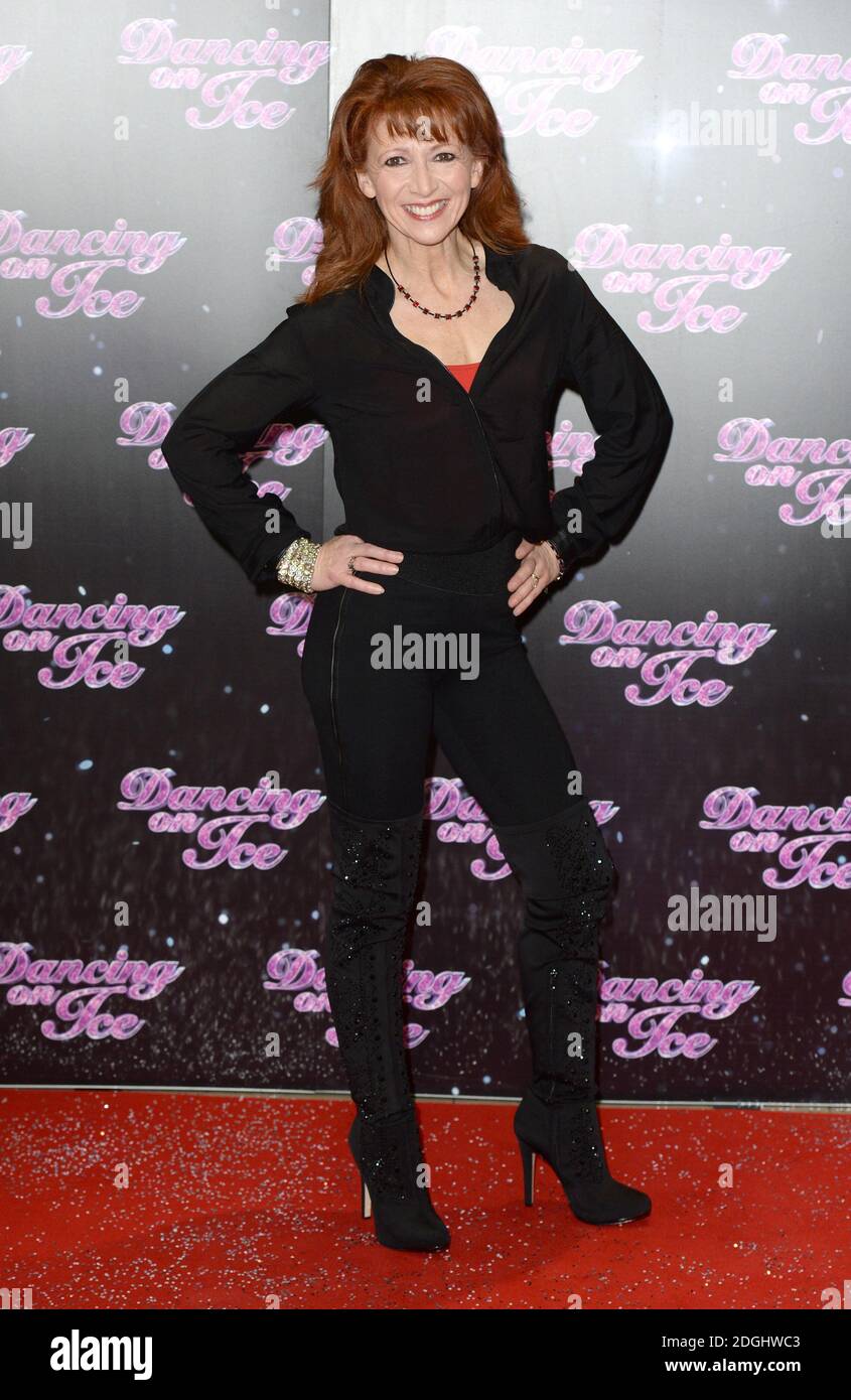 Bonnie Langford arriving at the Dancing on Ice 2014 launch event ...