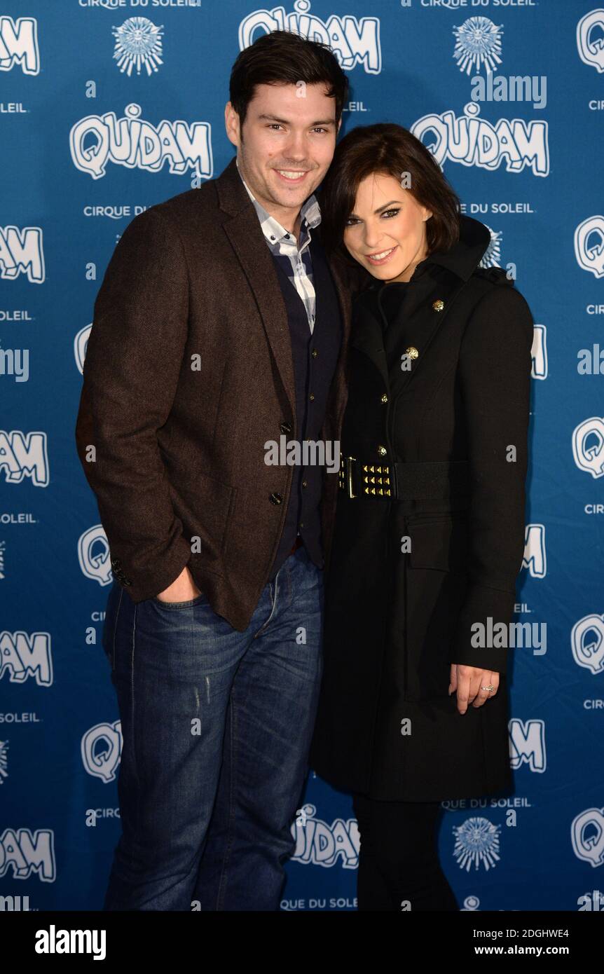 Sam Attwater and Vicky Ogden arriving at the opening night of Cirque du ...