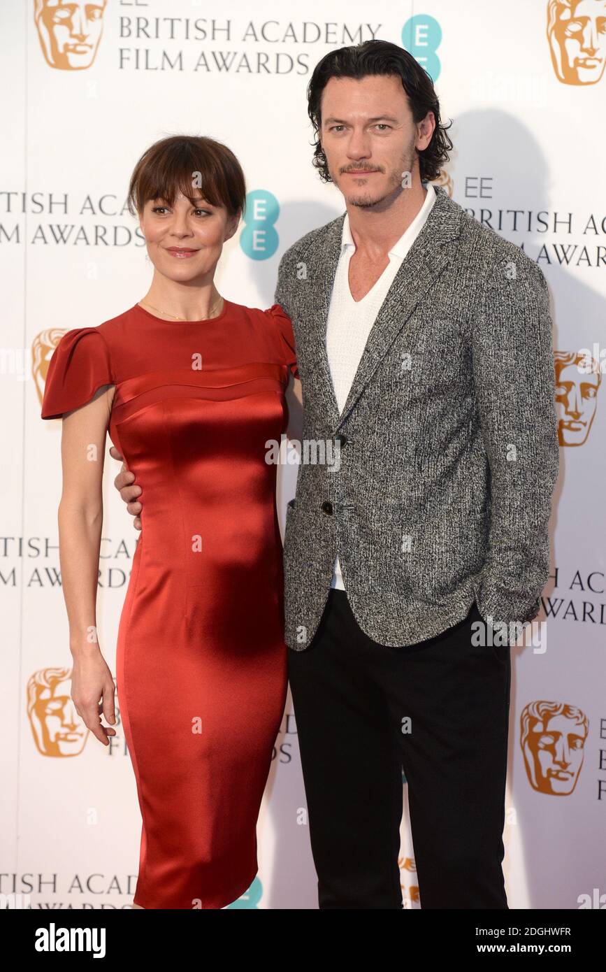 Luke Evans and Helen McCrory at the BAFTA Nomination announcements ...