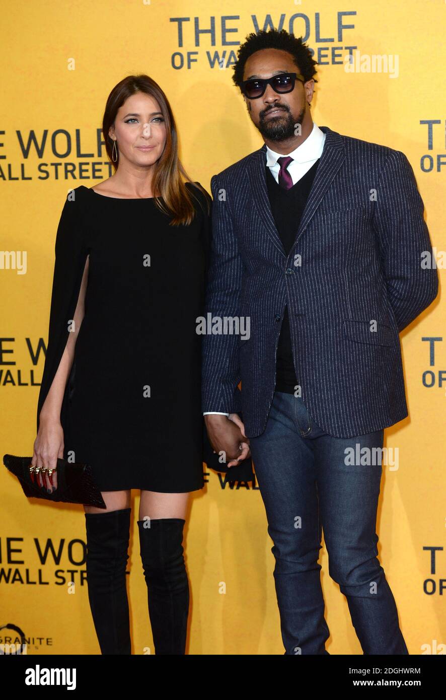 Tim Wade and Lisa Snowdon arriving at the Wolf of Wall Street UK ...