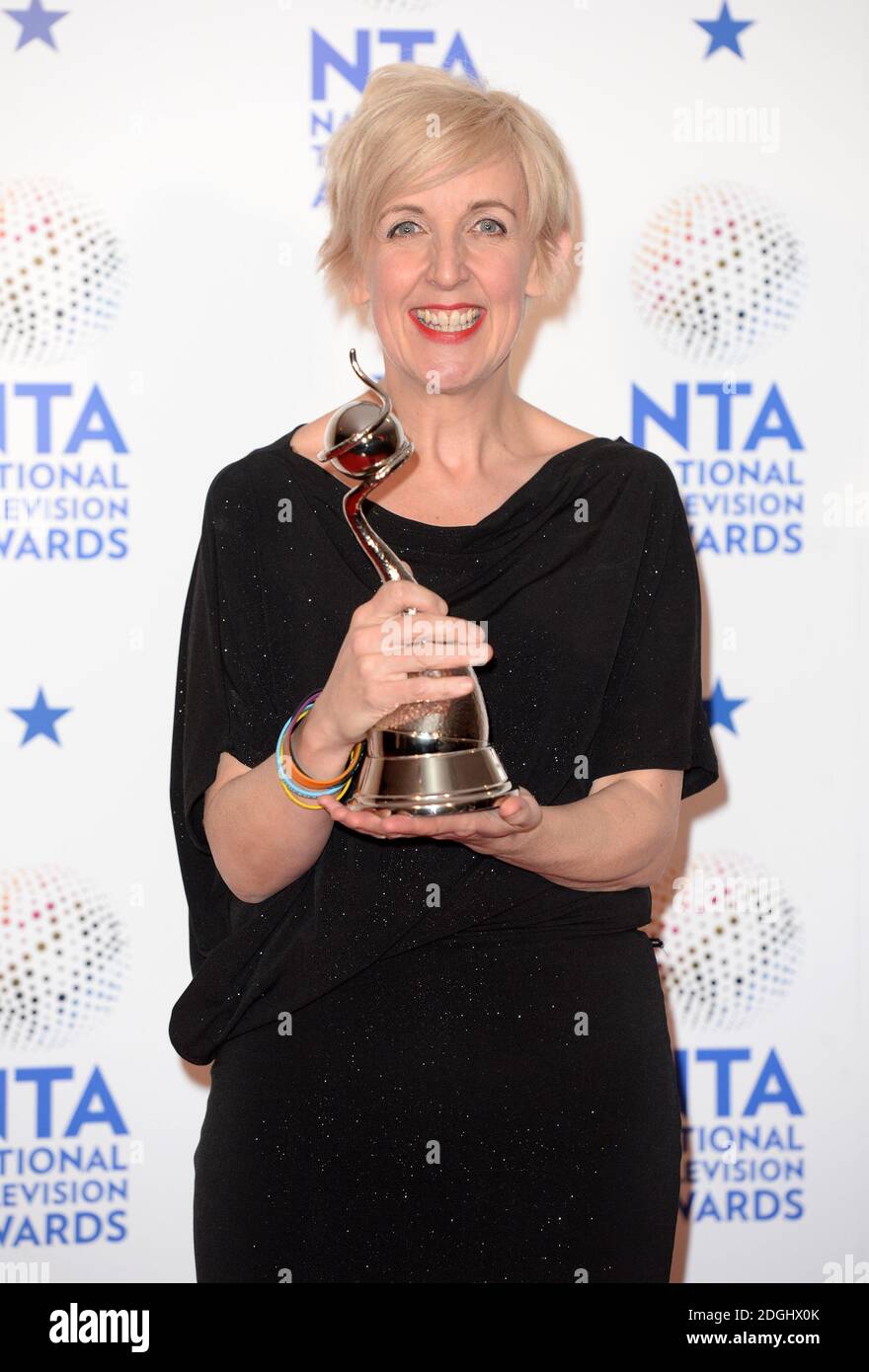 Julie Hesmondhalgh backstage at the National Television Awards 2014, O2 ...