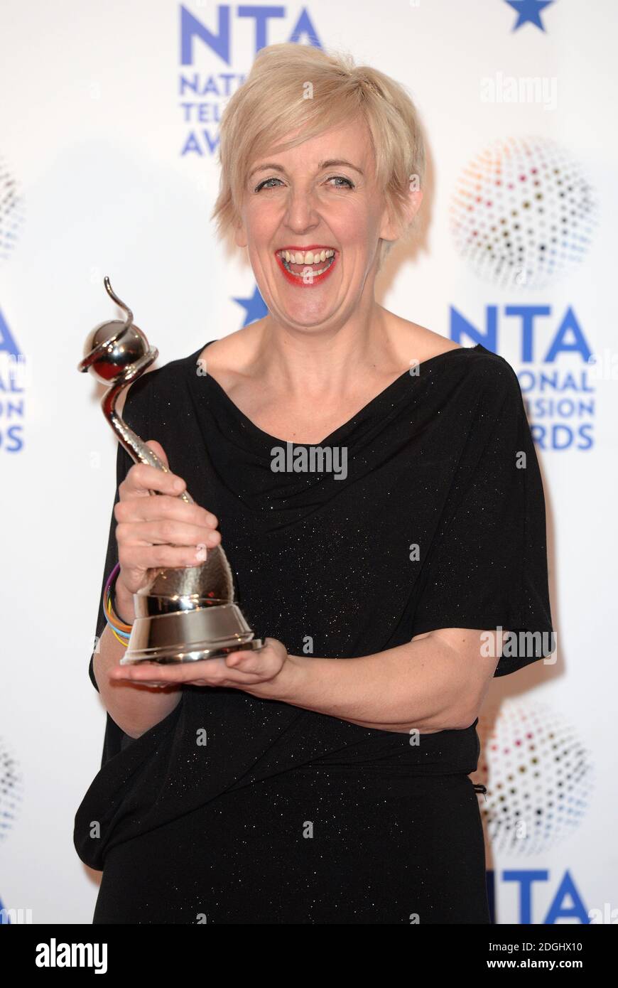 Julie Hesmondhalgh backstage at the National Television Awards 2014, O2 ...