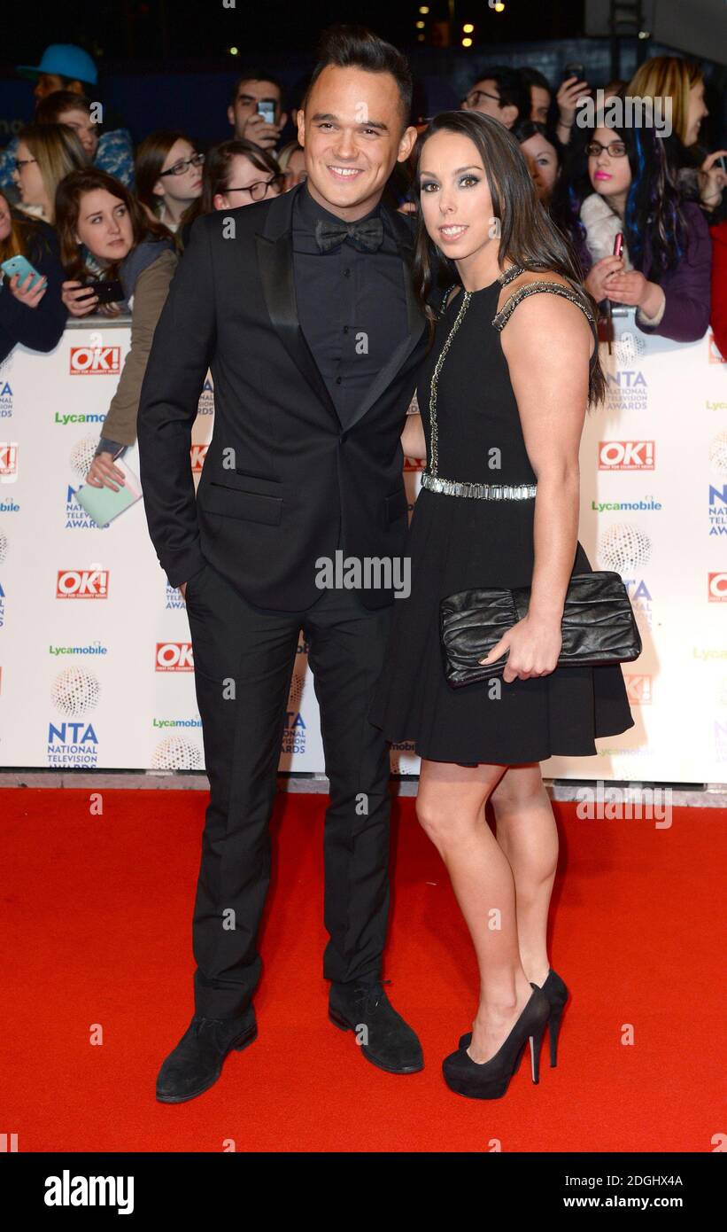 Gareth Gates and Beth Tweddle arriving at the National Television ...