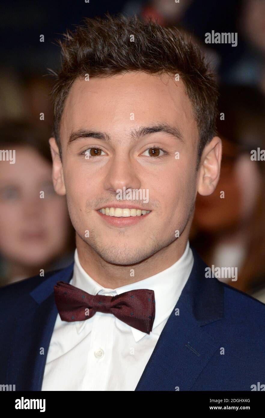 Tom Daley arriving at the National Television Awards 2014, O2 Arena ...