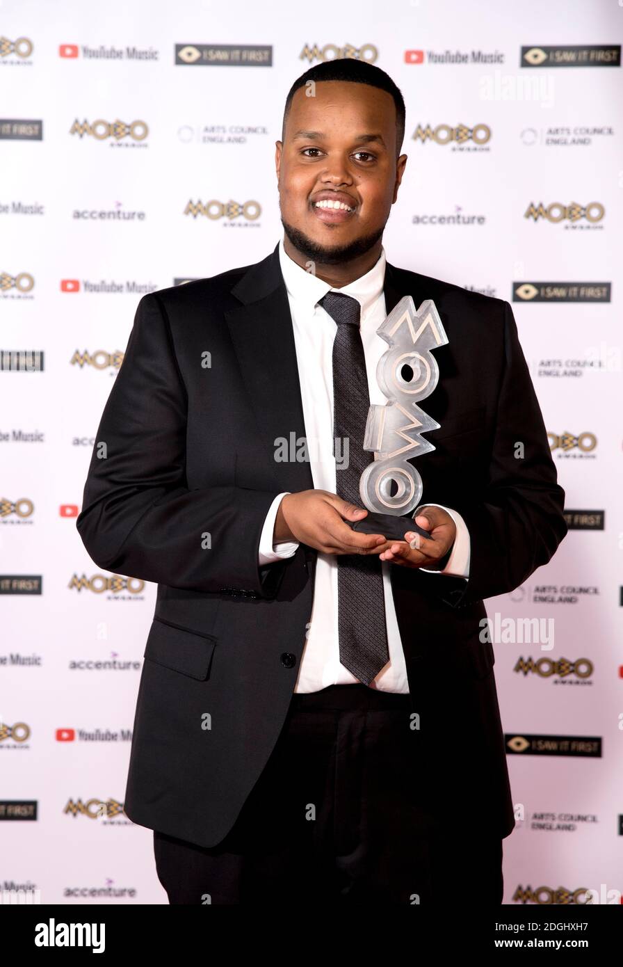 Host Chunkz during a photocall at Exhibition London in Shepherd's Bush ...