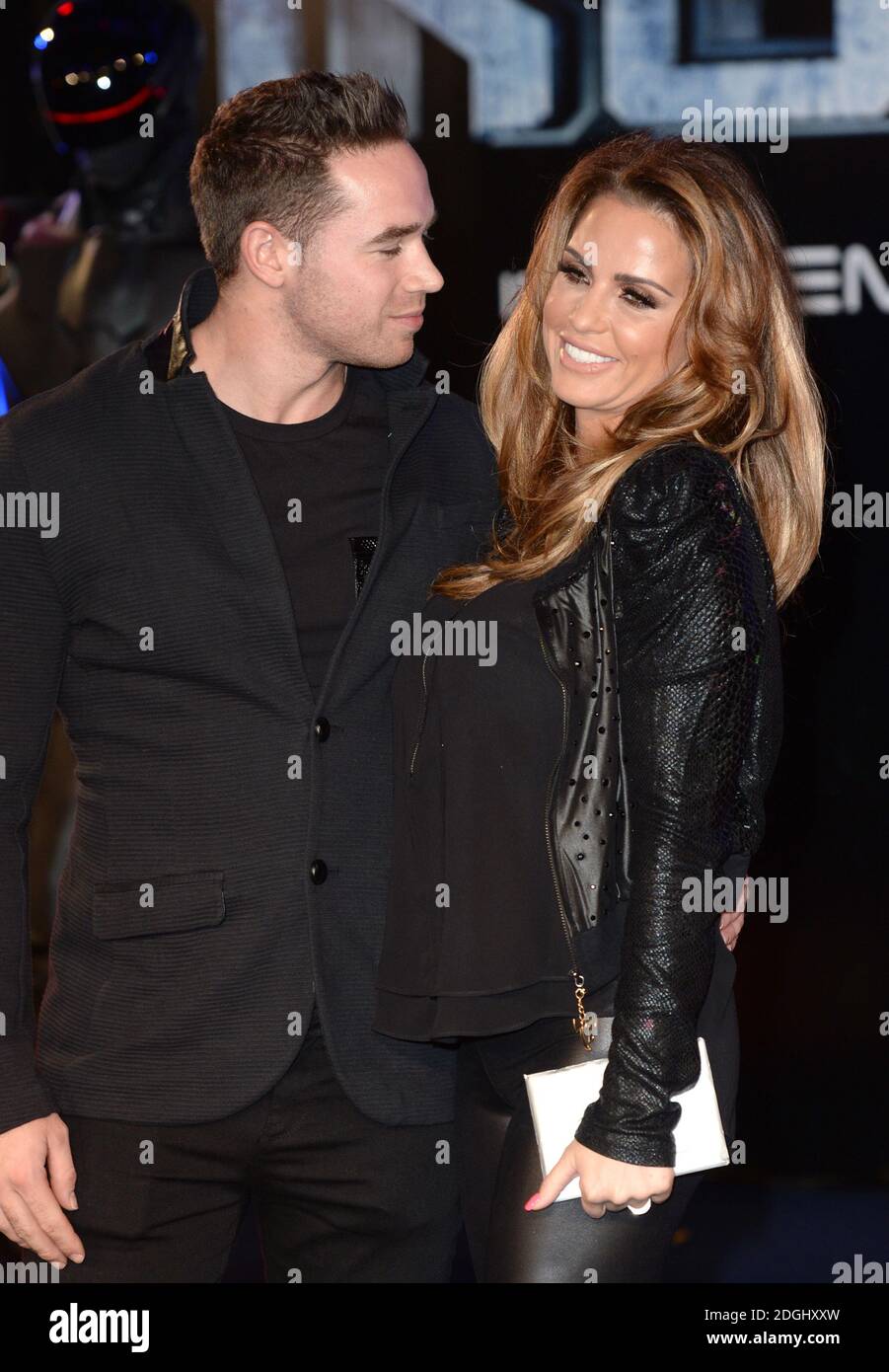Katie Price and Kieran Hayle arriving at the UK Premiere of Robocop ...