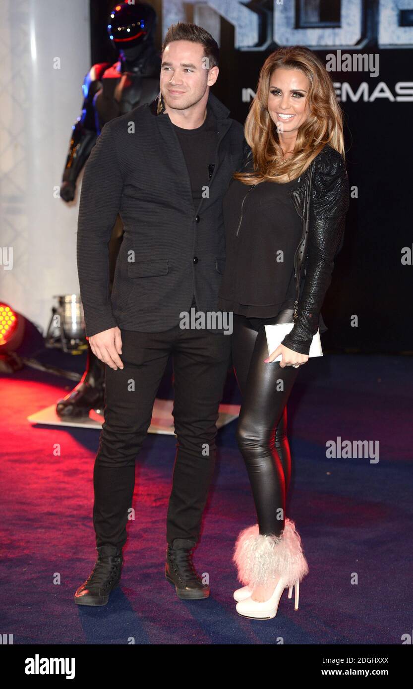 Katie Price and Kieran Hayle arriving at the UK Premiere of Robocop ...