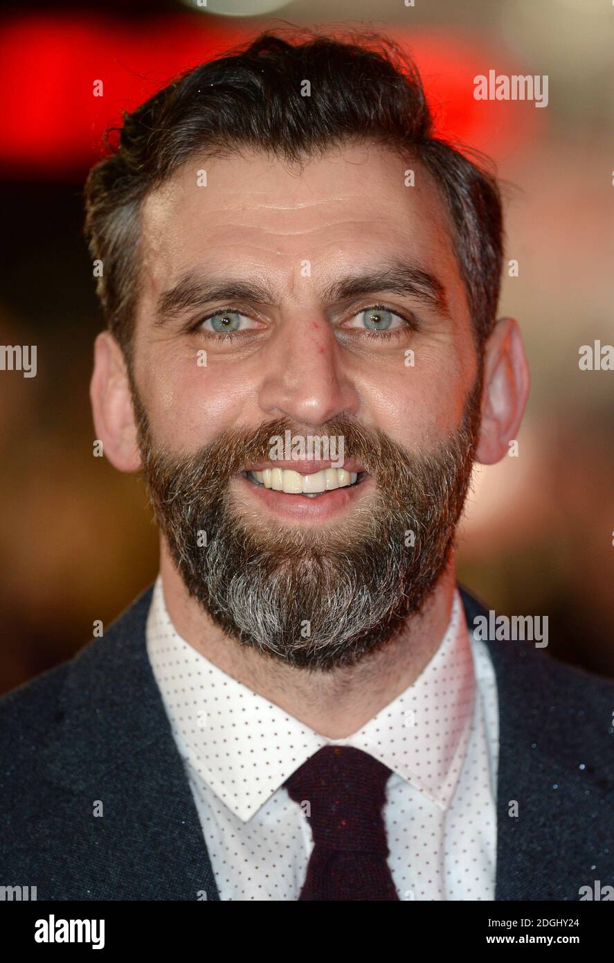 James Griffiths arriving at the World Premiere of Cuban Fury, Vue ...