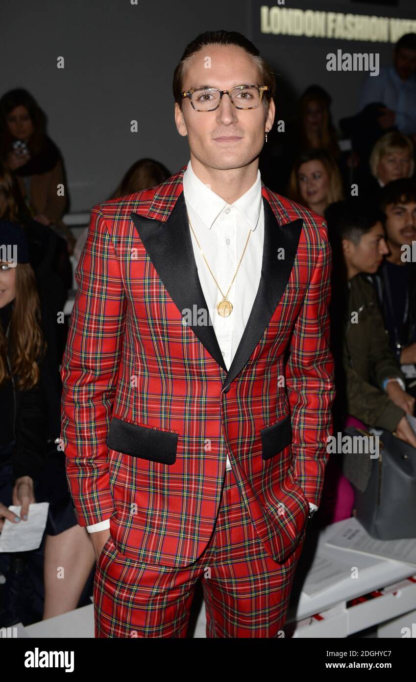 Oliver Proudlock at the John Rocha Catwalk Show, part of London Fashion ...