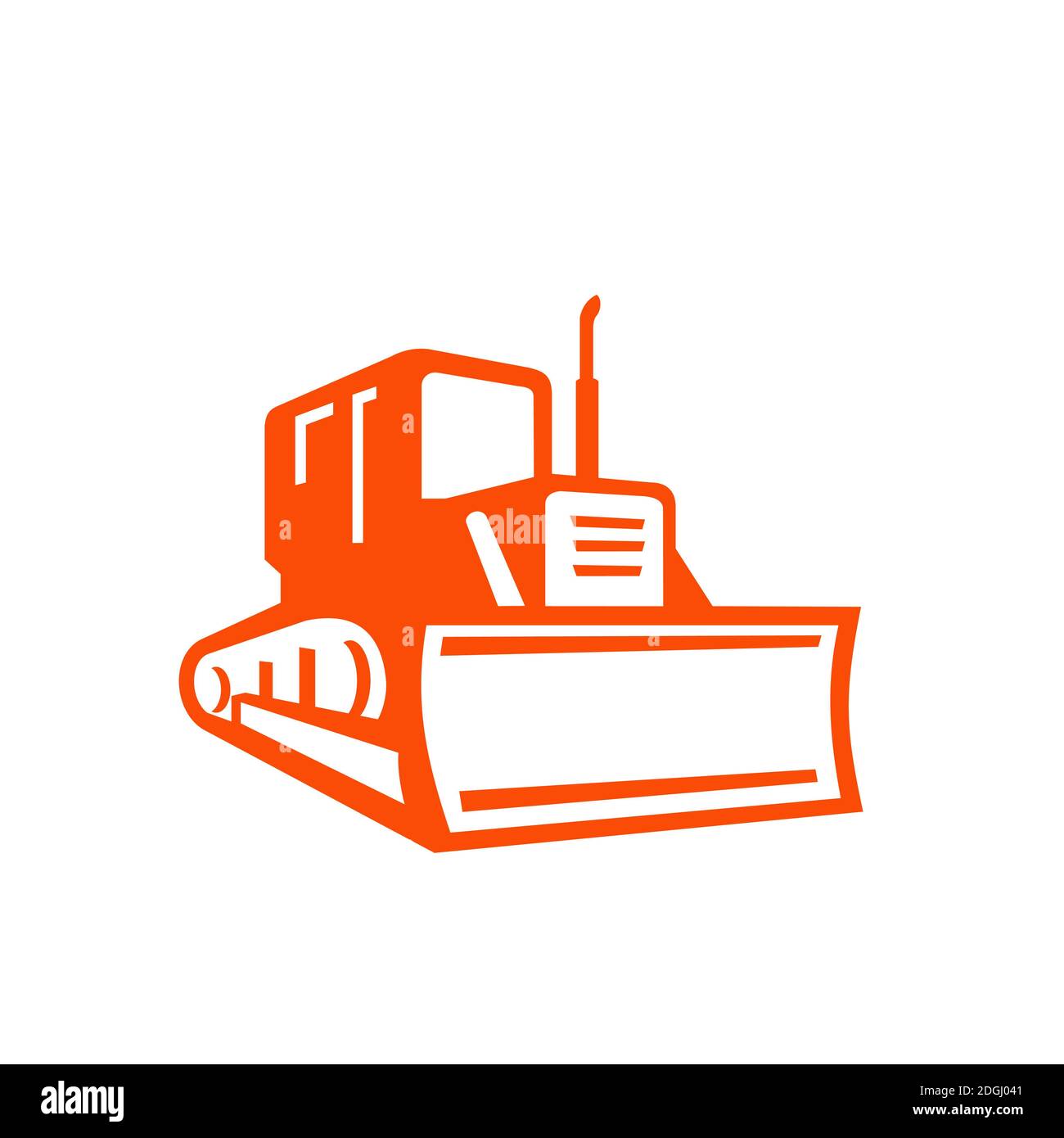 Red Bulldozer Icon Stock Photo - Alamy