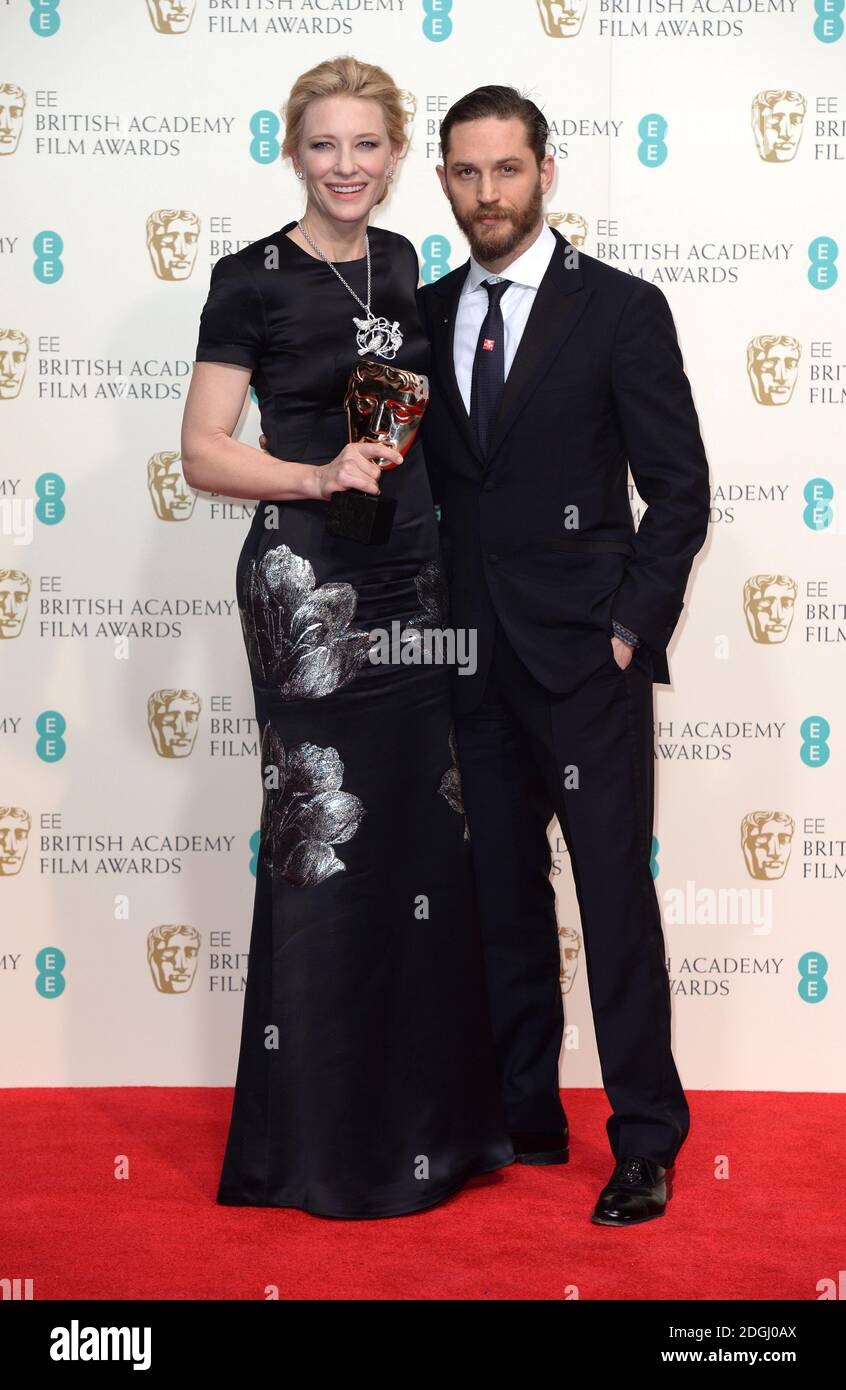 Cate Blanchett with the Best Actress award for 'Blue Jasmine' and Tom ...