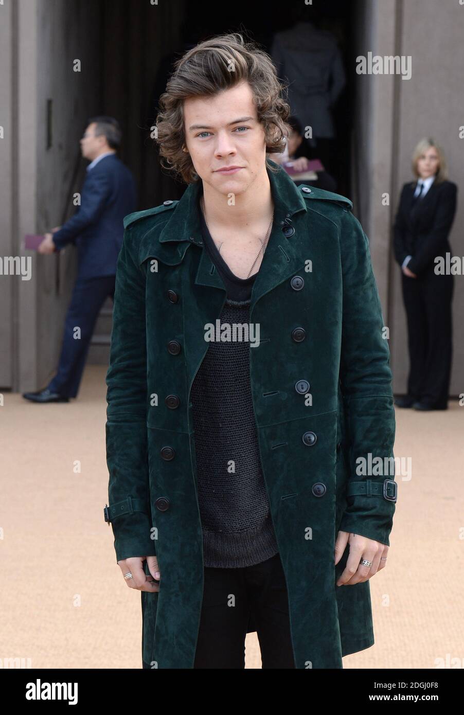 Harry Styles arriving at the Burberry Catwalk Show, Kensington Gardens ...