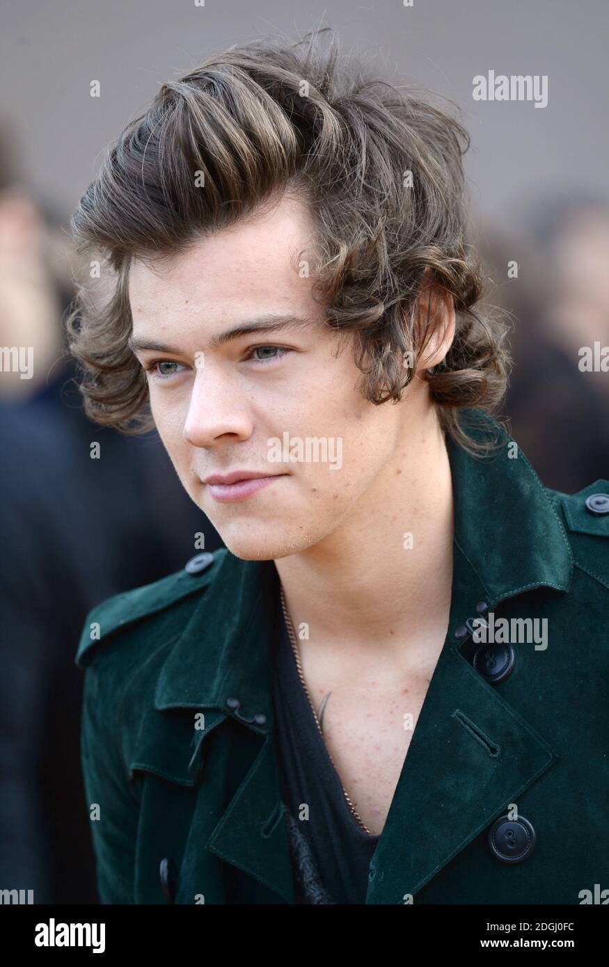 Harry Styles arriving at the Burberry Catwalk Show, Kensington Gardens ...