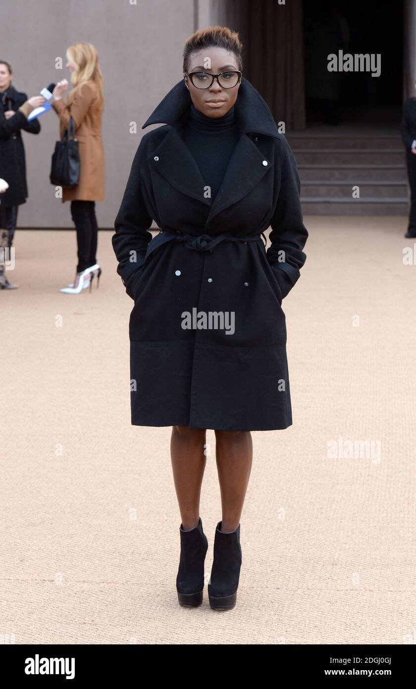 Laura Mvula arriving at the Burberry Catwalk Show, Kensington Gardens ...