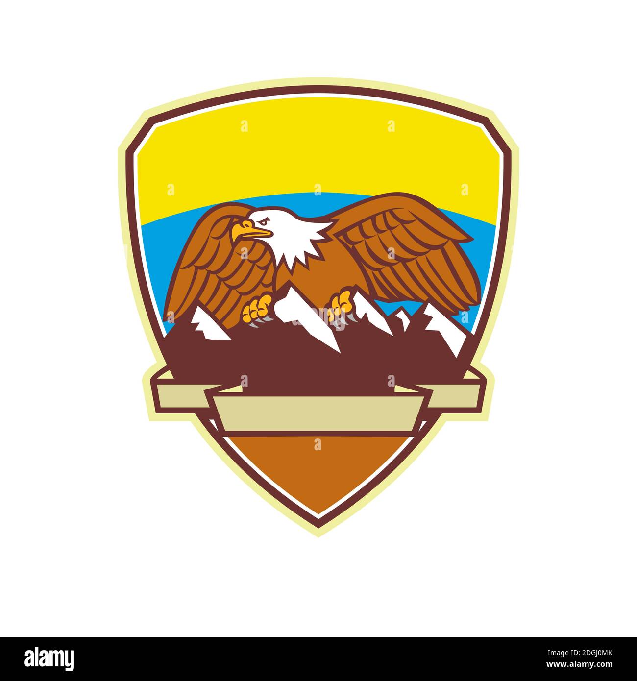Mountain crest logo Cut Out Stock Images & Pictures - Alamy