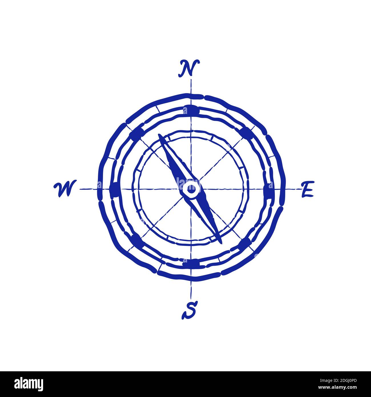 Vintage Compass Drawing Stock Photo - Alamy