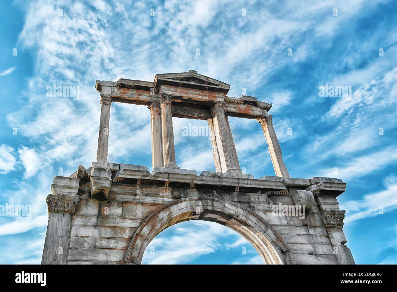 Arch of Hadrian or Hadrian's Gate, Athens, Greece Stock Photo - Alamy