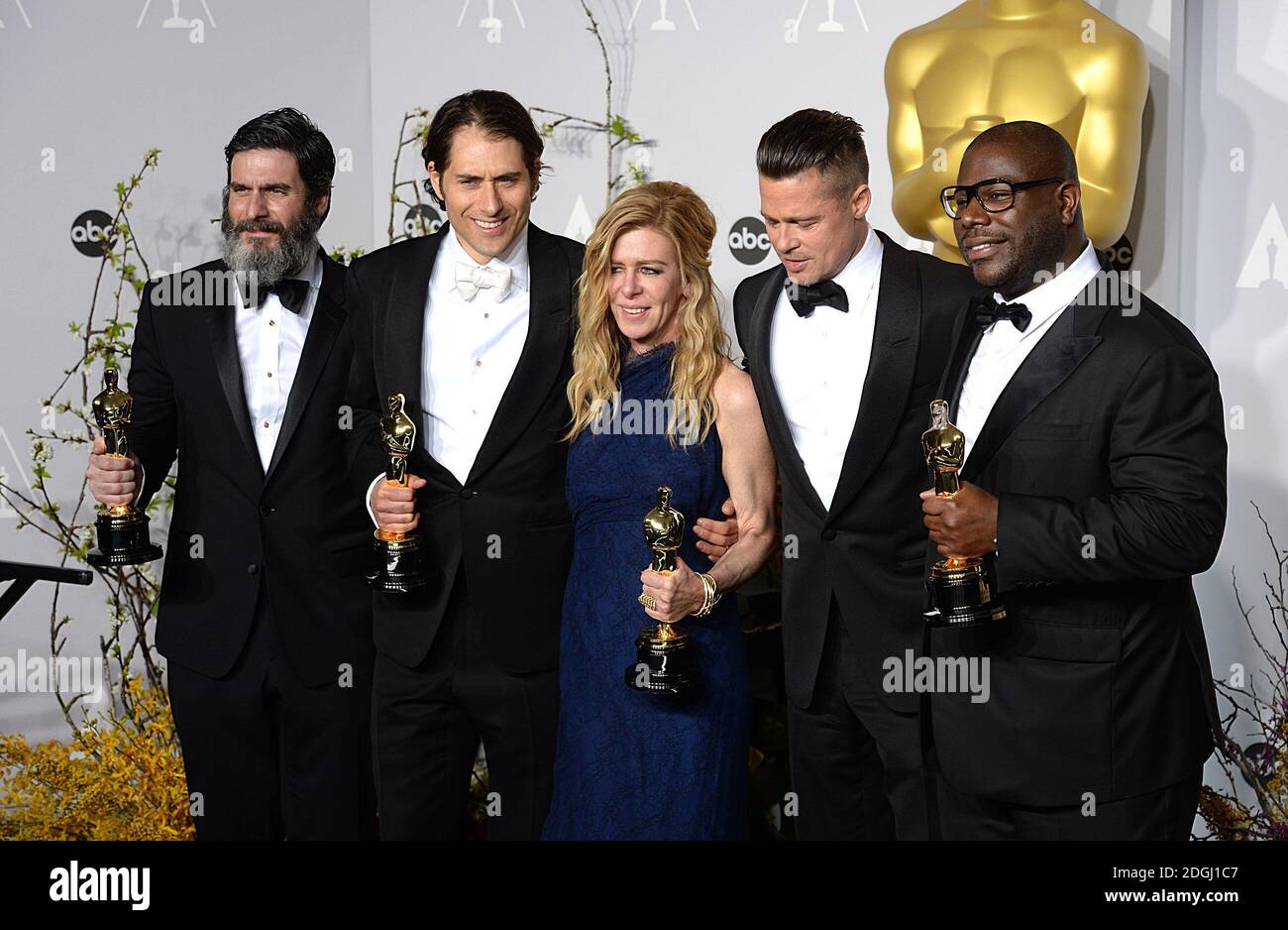 (left to right) Anthony Katagas, Jeremy Kleiner, Dede Gardner, Brad ...