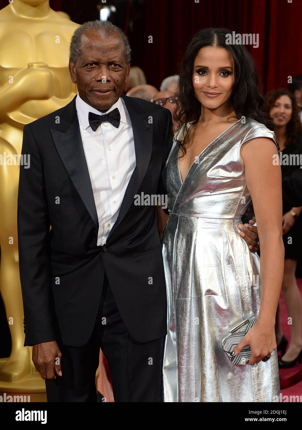 Sidney Poitier and Sydney Tamiia Poitier arriving at the 86th Academy ...