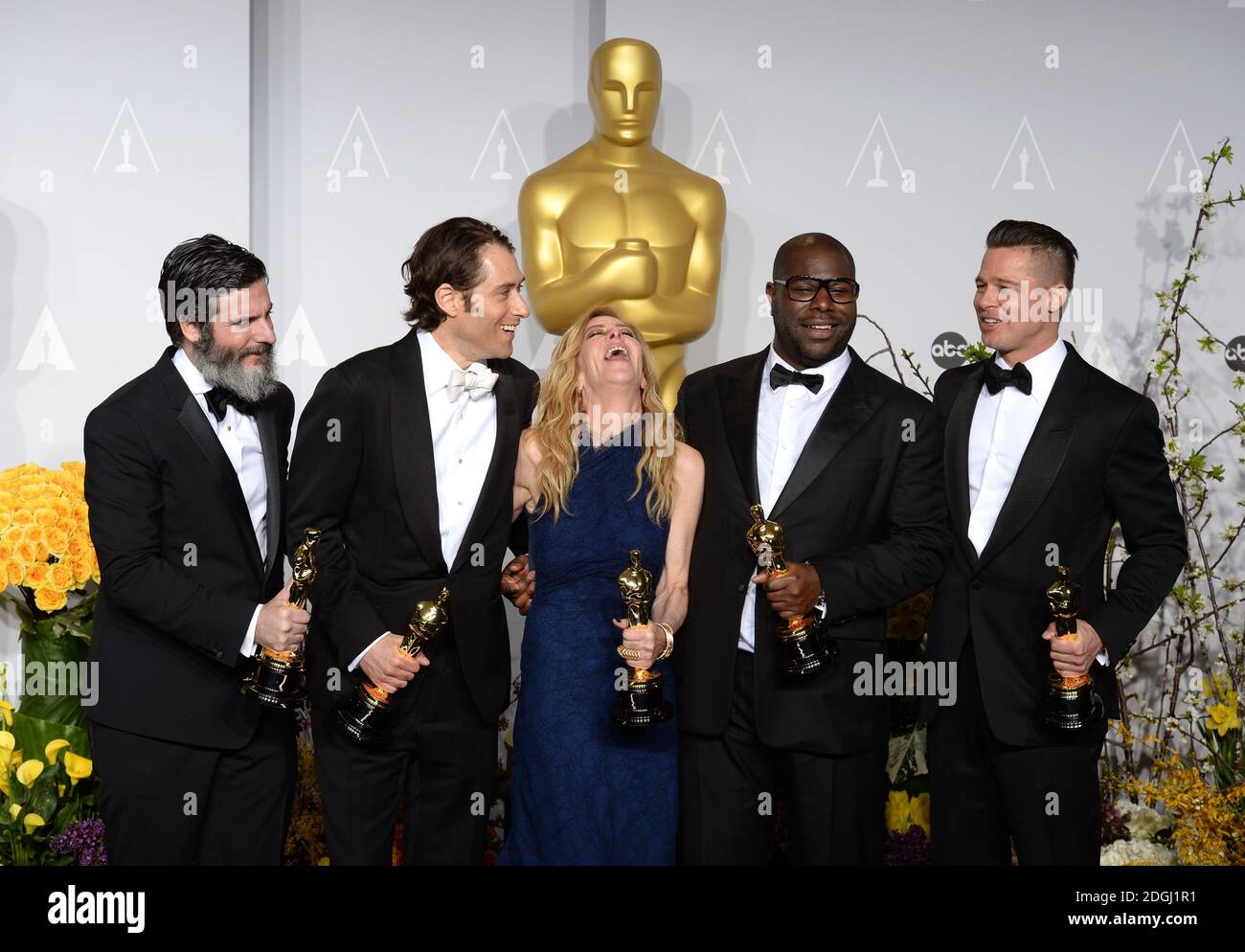 (left to right) Anthony Katagas, Jeremy Kleiner, Dede Gardner, Brad ...